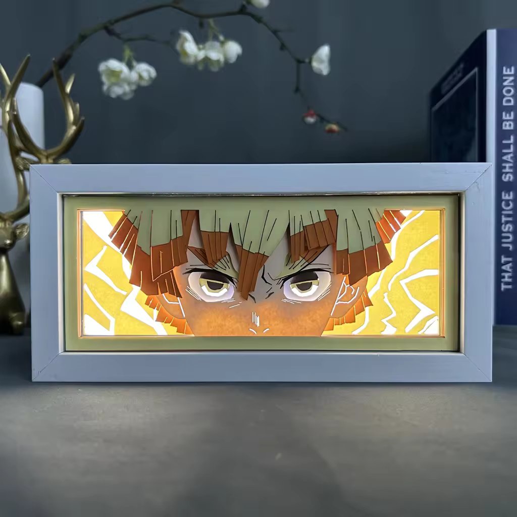 Zenitsu Light Box - Demon Slayer Decor for Anime Lovers
